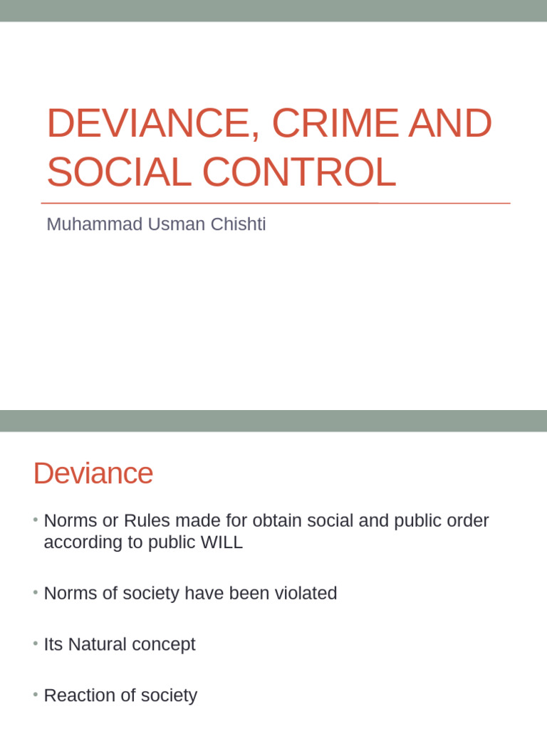 Deviance, Crime and Social Control Intro Updates | PDF | Deviance ...