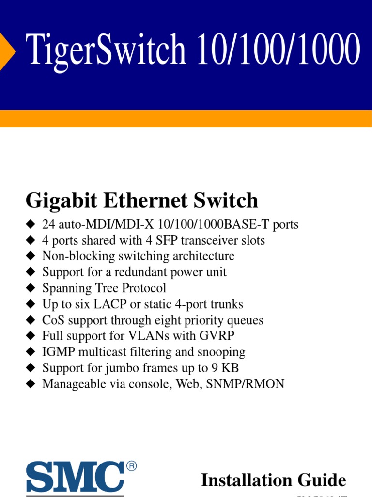 Tigerswitch 10/100/1000: Gigabit Ethernet Switch | PDF | Network Switch ...