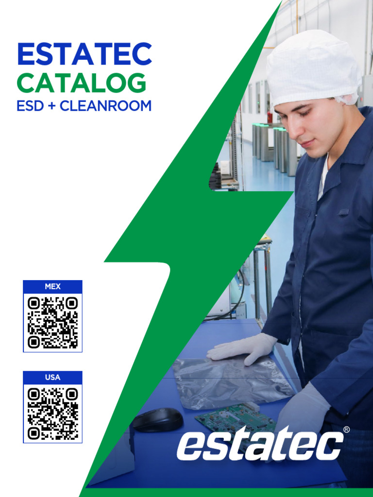 Estatec ESD & Cleanroom Solutions Catalog | PDF | Electrostatic ...