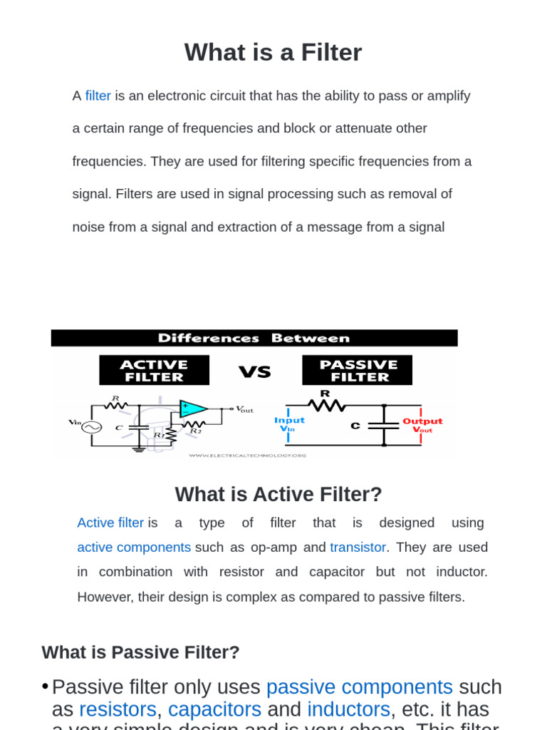 Filters | PDF | Electronic Filter | Passivity (Engineering)