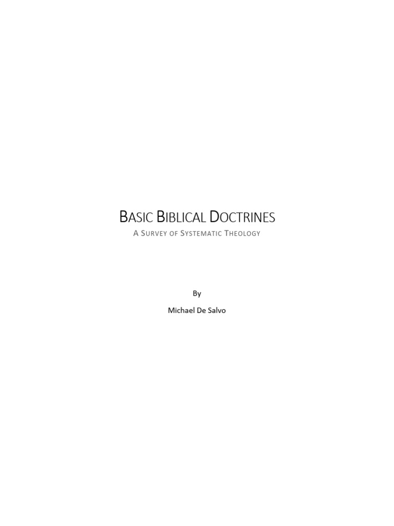 2021 TheologyOne Basic-Biblical-Doctrines Part1 | PDF | Biblical ...