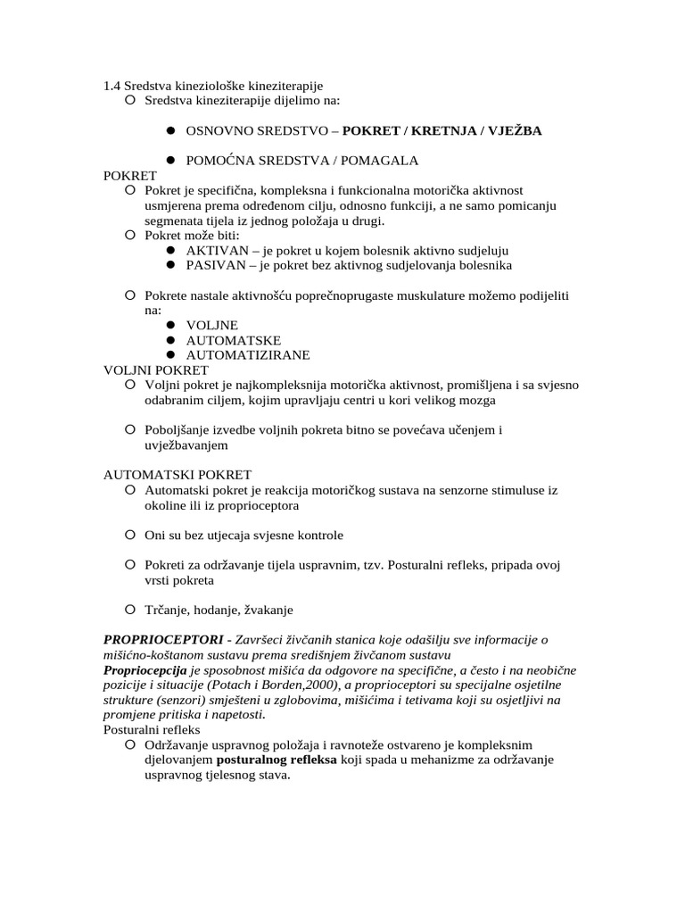 Sredstva U Kineziterapiji | PDF