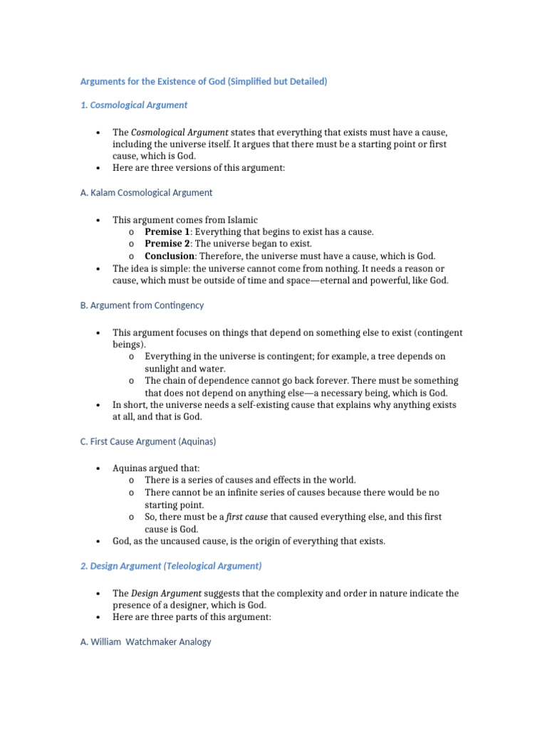 Arguments For God As Reality | PDF | Metaphysics | Philosophical ...