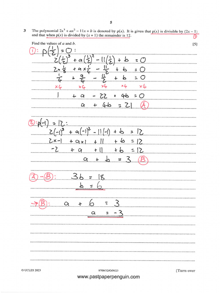 A Factor and Remainder Theorems and Long Division | PDF