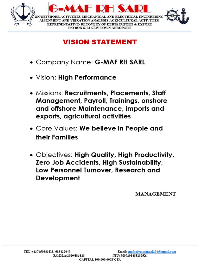 Vision Statement | PDF | Business