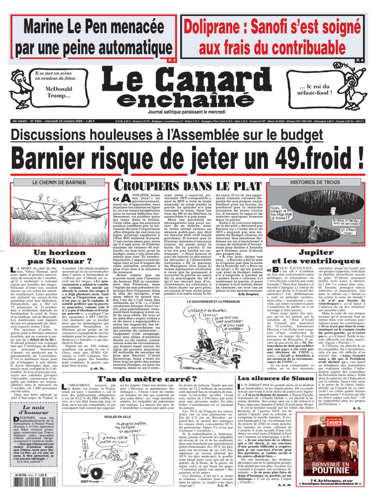 Le Canard Enchaîné, 23 Octobre_compressed | PDF