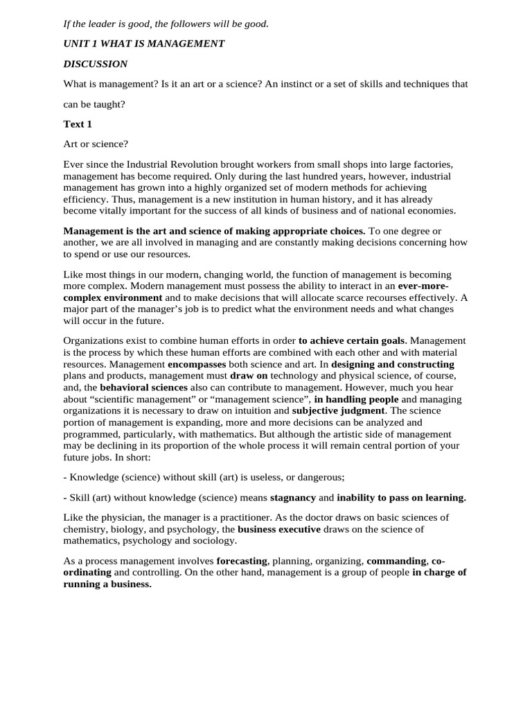 Management ADDITIONAL READING MATERIAL | PDF | Science | Decision Making