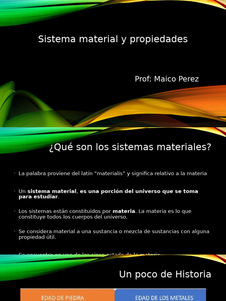 Sistema Material y Propiedades | PDF