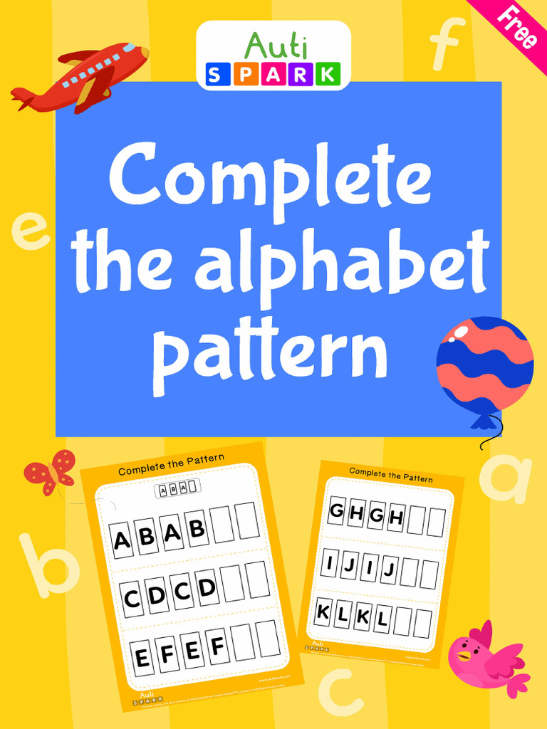 Complete The Alphabet Pattern | PDF