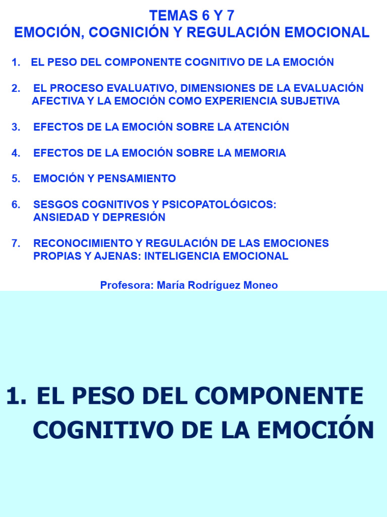 Cognición Y Regulación Emocional Pdf Las Emociones Inteligencia
