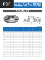 Dimensiones de Bridas Clase 150 | PDF | Ingeniería mecánica | Plomería