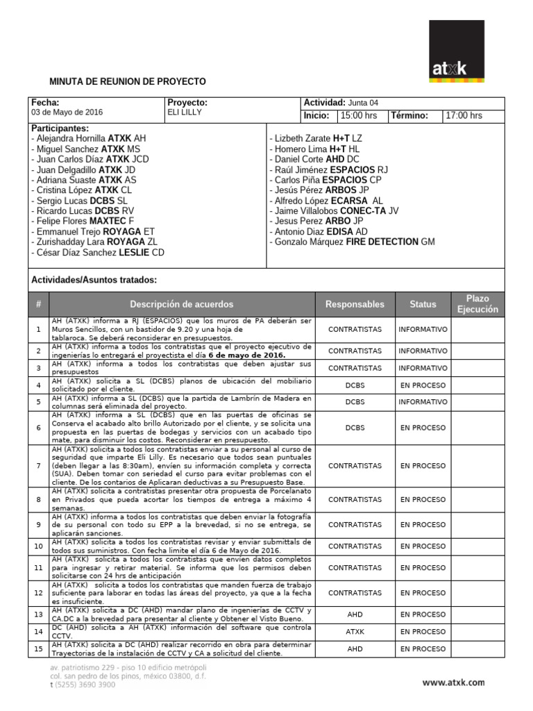 Ejemplo de Minuta | PDF