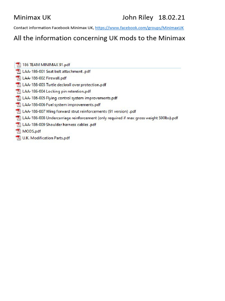 MinimaxUK All Mods - PDF Versão 1 | PDF | Aircraft | Landing Gear