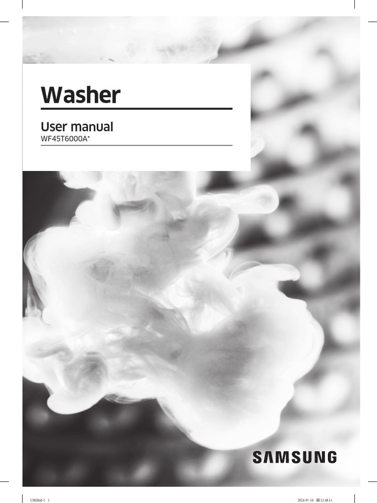 Washer | PDF | Washing Machine | Ac Power Plugs And Sockets