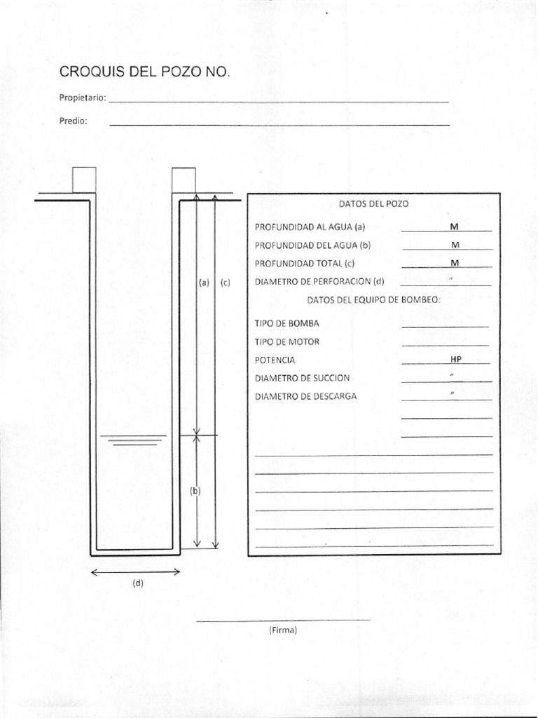 0 Croquis Pozo Artesanal (Noria) | PDF