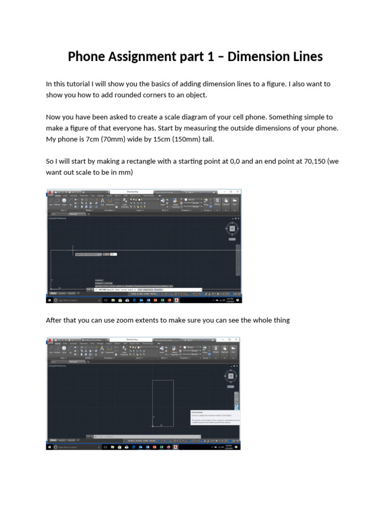 Creating Dimension Lines in AutoCAD | PDF