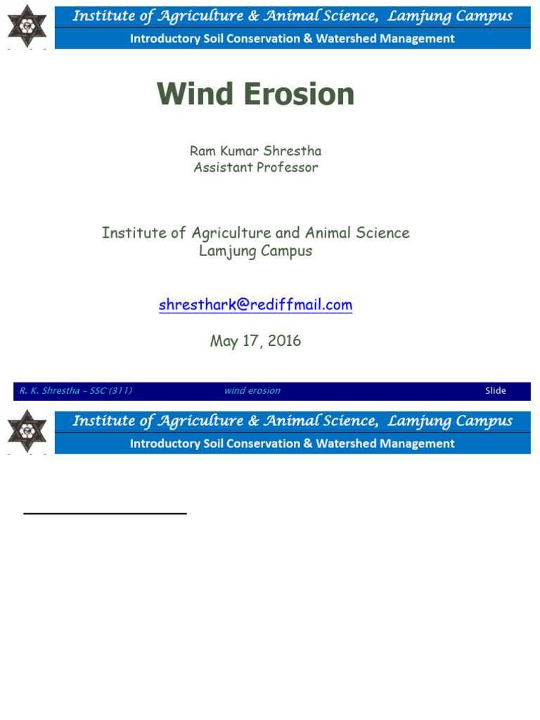 4_Wind_erosion | PDF | Erosion | Wound