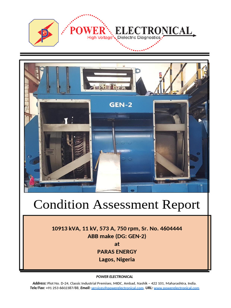 ABB 12 MVA Alternator LEAP Test Report | PDF | Insulator (Electricity ...