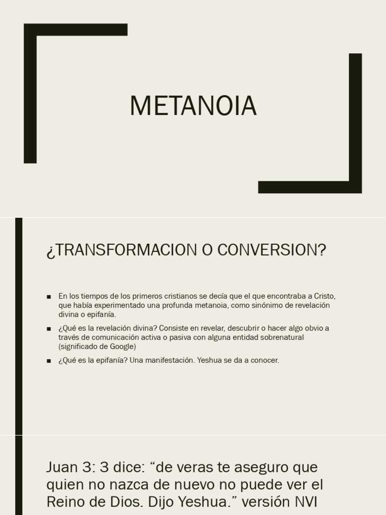 METANOIA | PDF | Cristo (título) | Dios