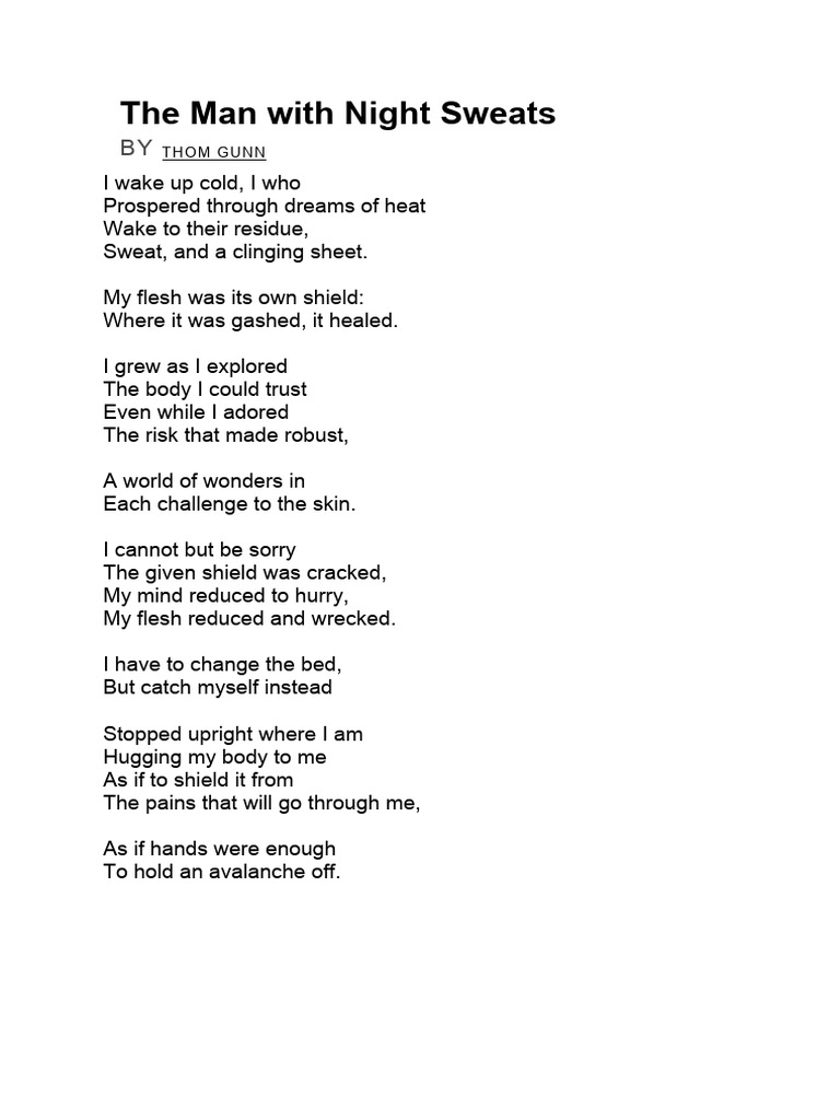 The Man With The Night Sweats | PDF | Philosophy | Religion & Spirituality