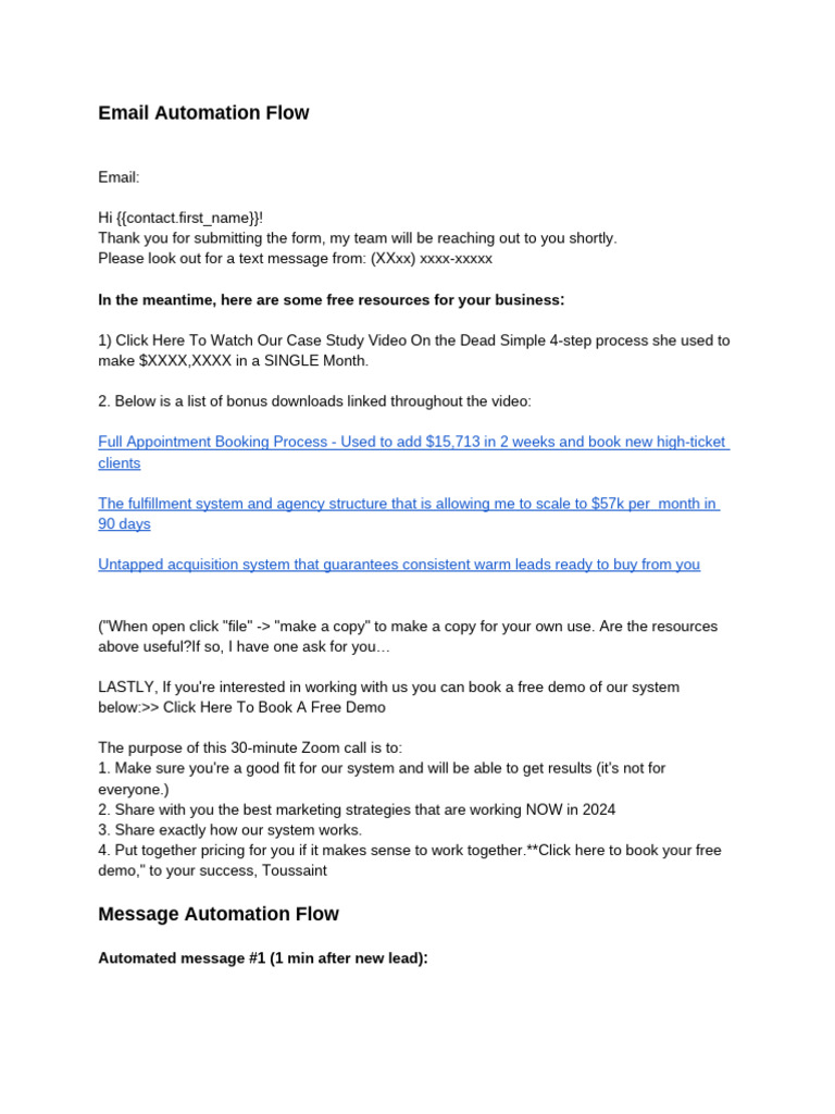 Email Automation + SMS Automation Script | PDF