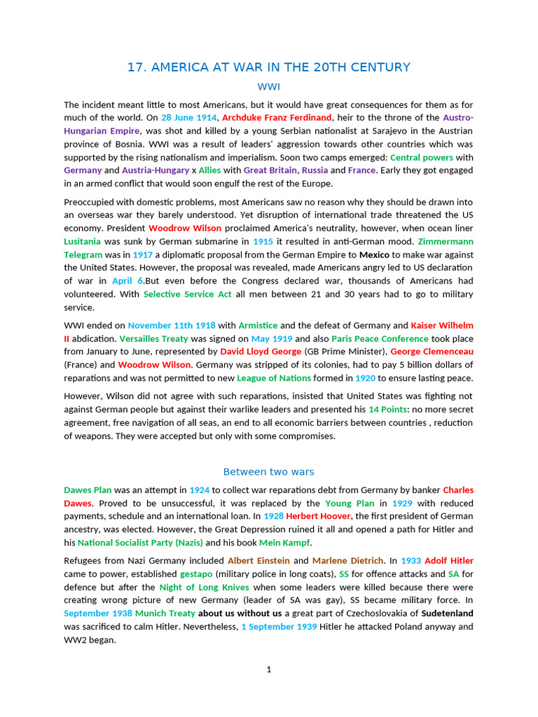 17. America at war in the 20th century | PDF | Vietnam War | Iraq War