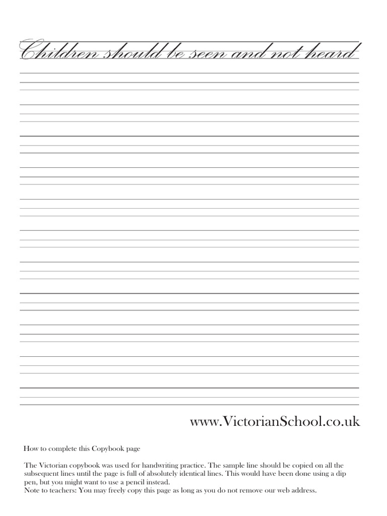 Copybook Page | PDF