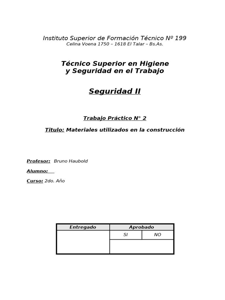 TP #2 Elementos Constructivos en Obras | PDF