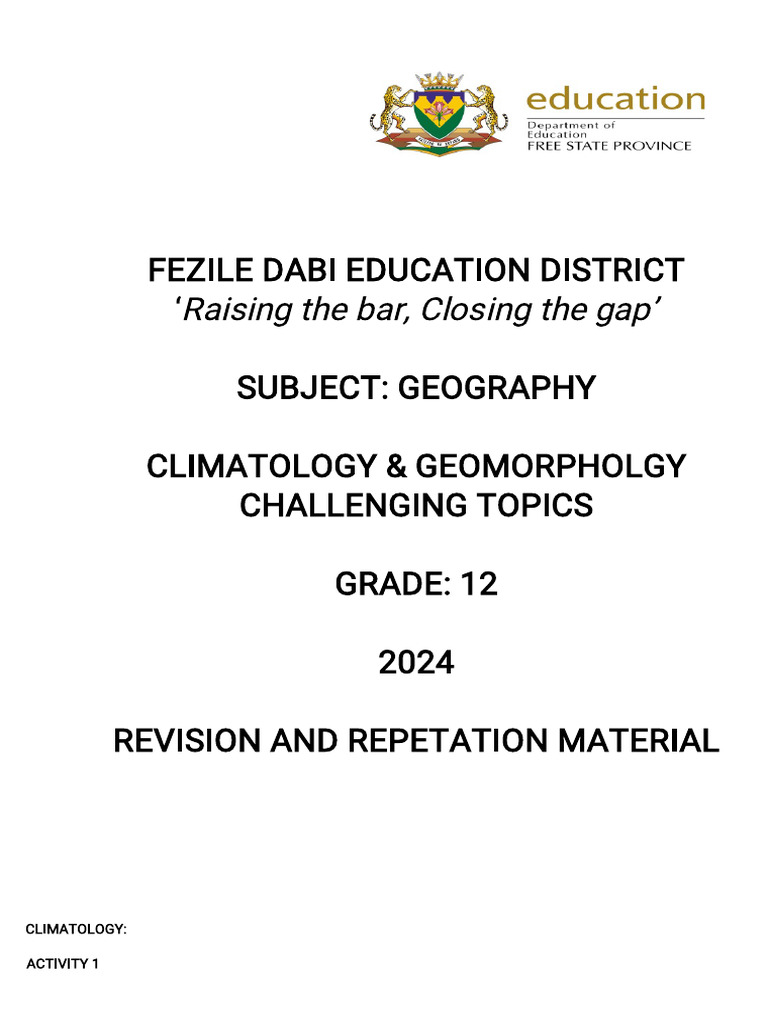 Geography Revision and Repetation 2024 | PDF | Cyclone | Earth Phenomena