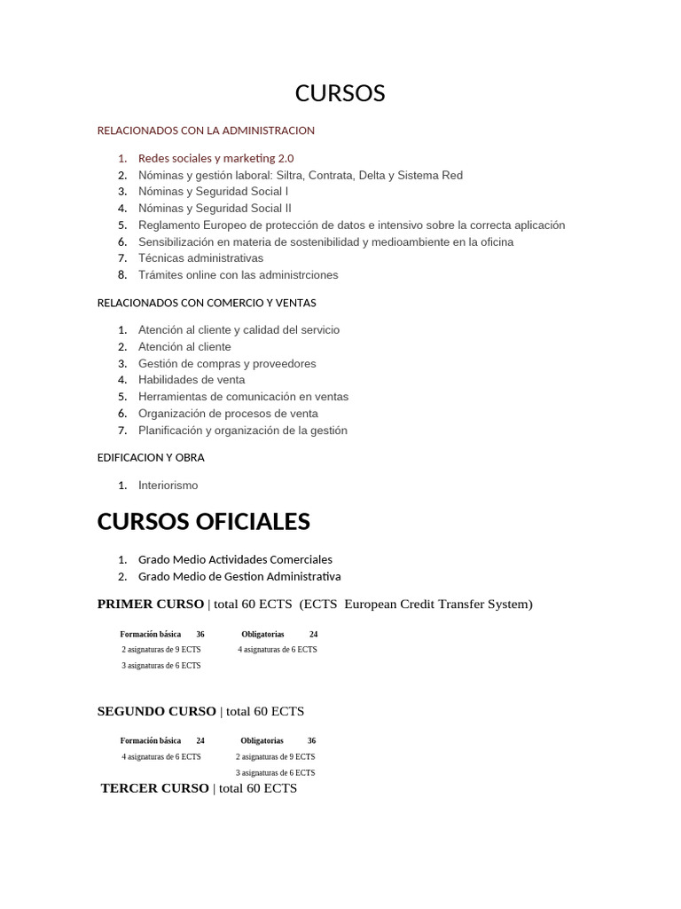 CURSOS | PDF