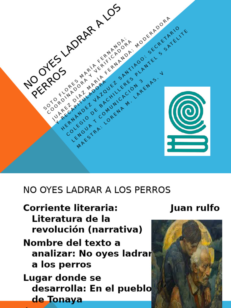 Análisis de "No oyes ladrar a los perros" | PDF