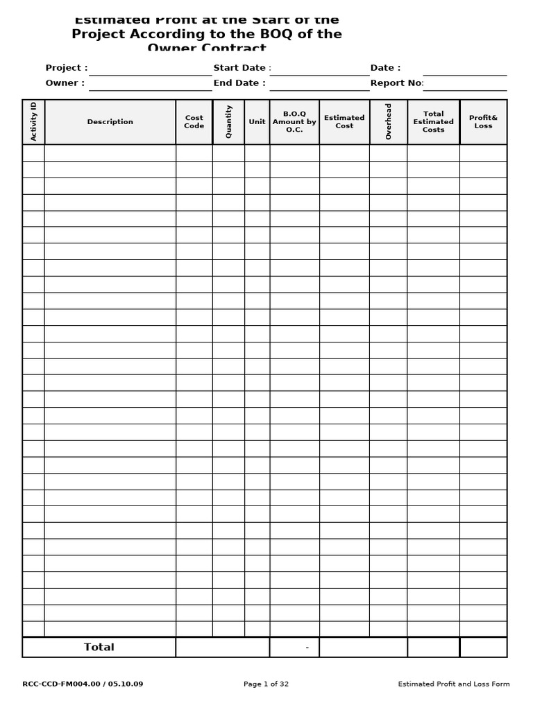 All Forms For Cost Control Department | PDF | Expense | Income Statement
