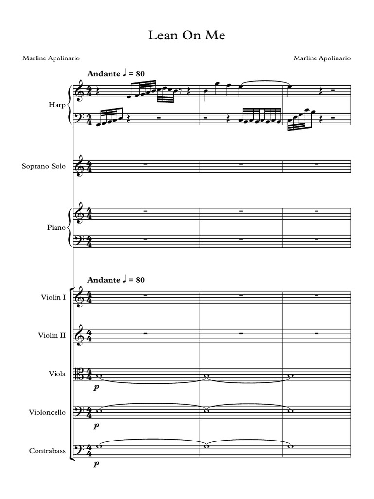Lean On Me - Full Score | PDF