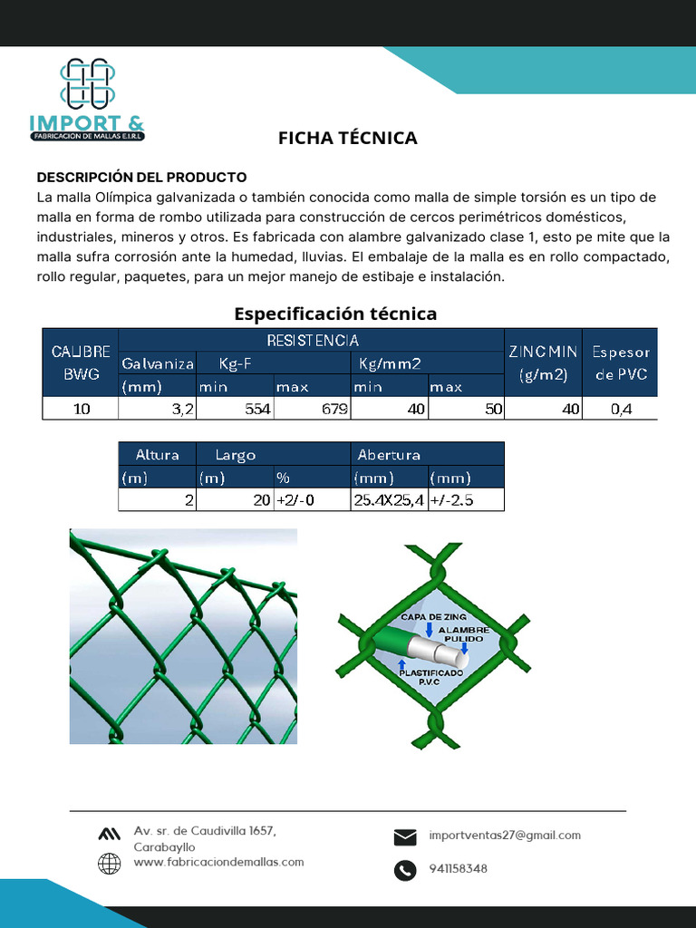 FICHA TECNICA 101X1 PVC | PDF