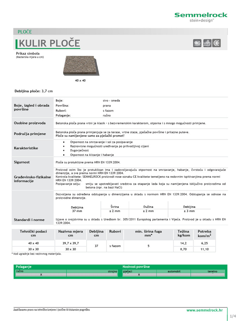HR MKT TEC SEM Tehnicki List Kulir Pdloce | PDF
