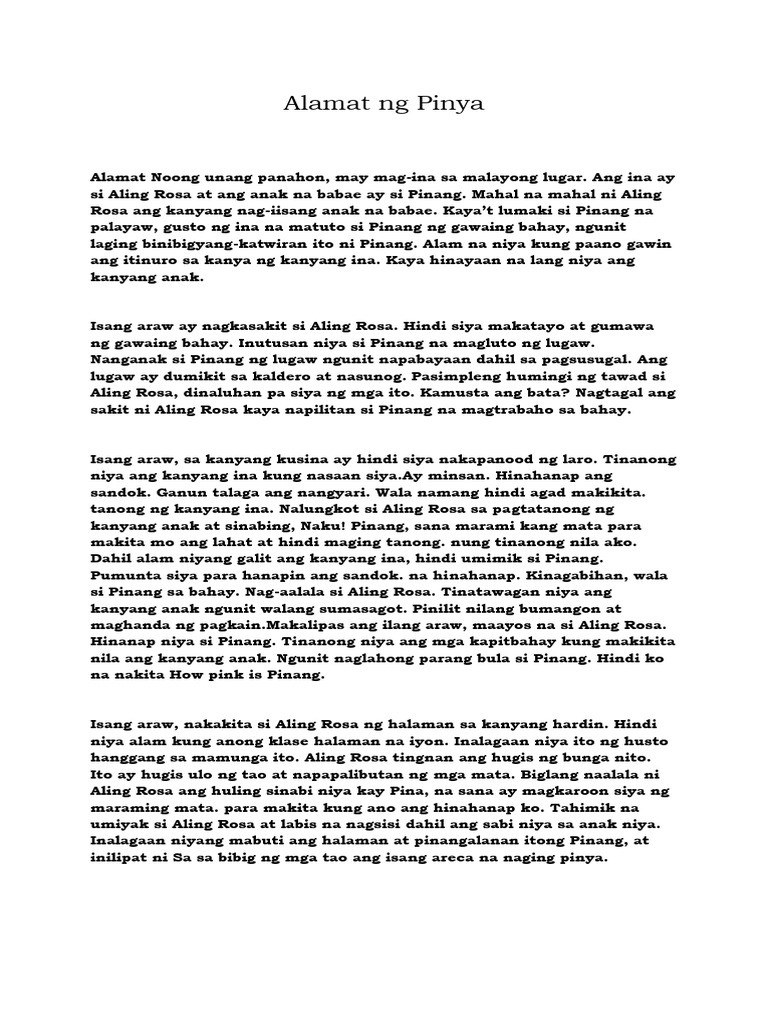 Alamat NG Pinya | PDF