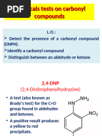 5a. Testing For Carbonyl Compounds | PDF | Aldehyde | Ketone