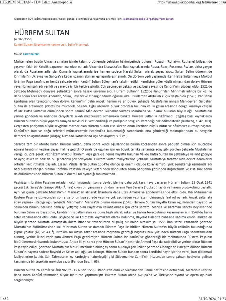 Hürrem Sultan | PDF