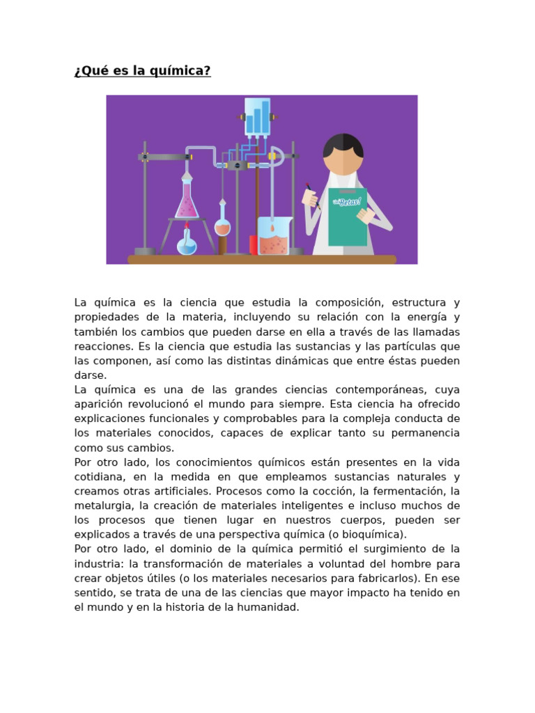 Introducción a la Química | PDF | Química | Átomos