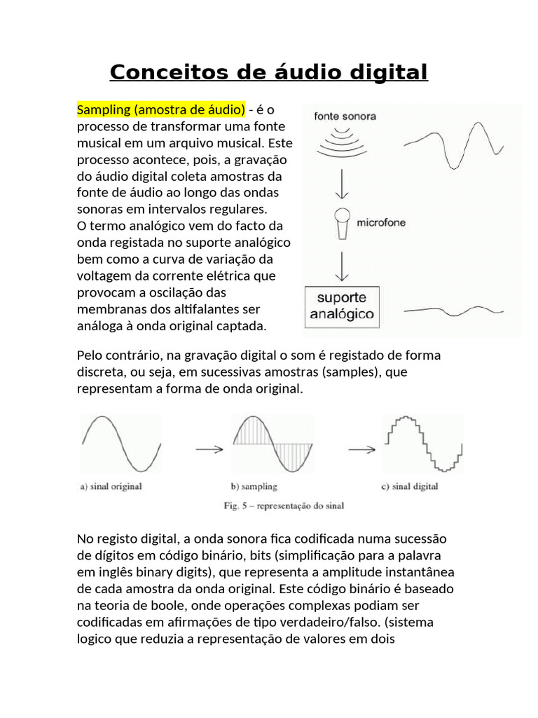 Taxa de Amostragem em Áudio Digital | PDF | Frequência | Som