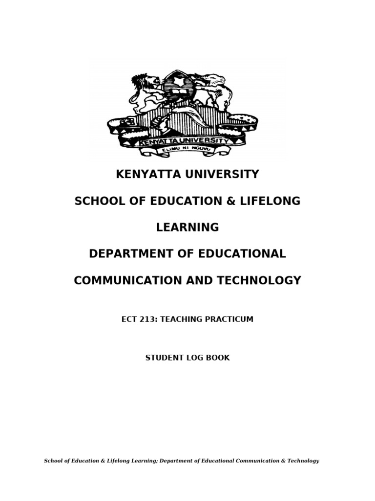 Ect 213 - Practicum Log Book | PDF | Career & Growth | Business