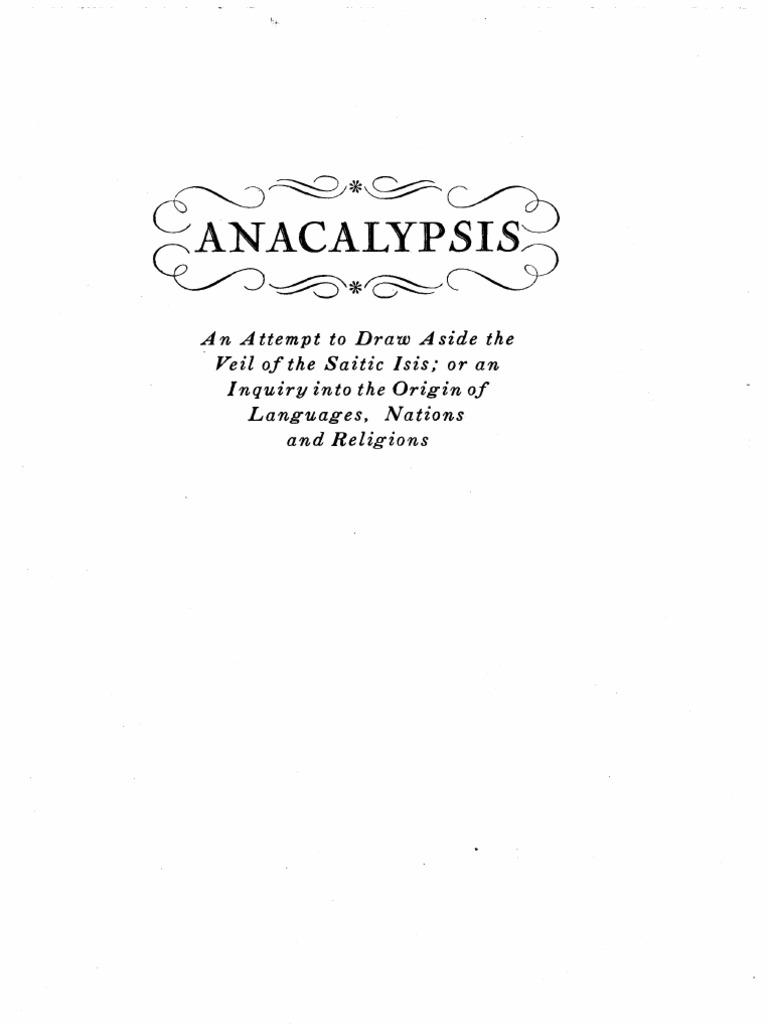 Anacalypsis V 1 Godfrey Higgins 1927 786pgs | PDF