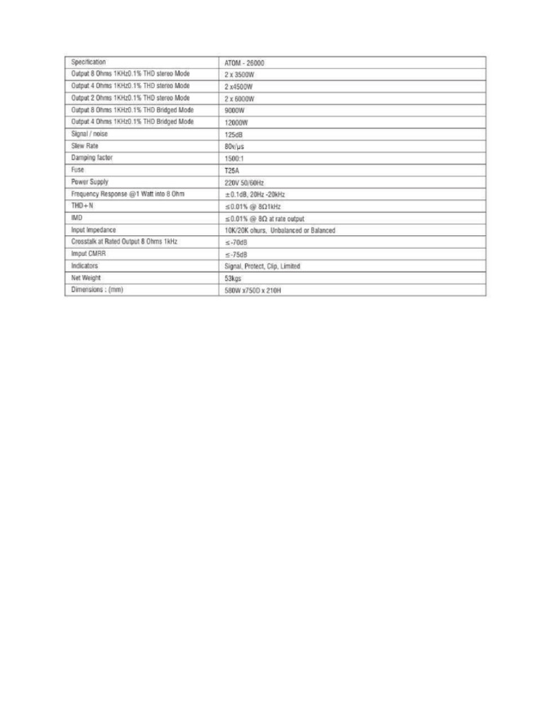 atom-26000-professional-power-amplifier | PDF
