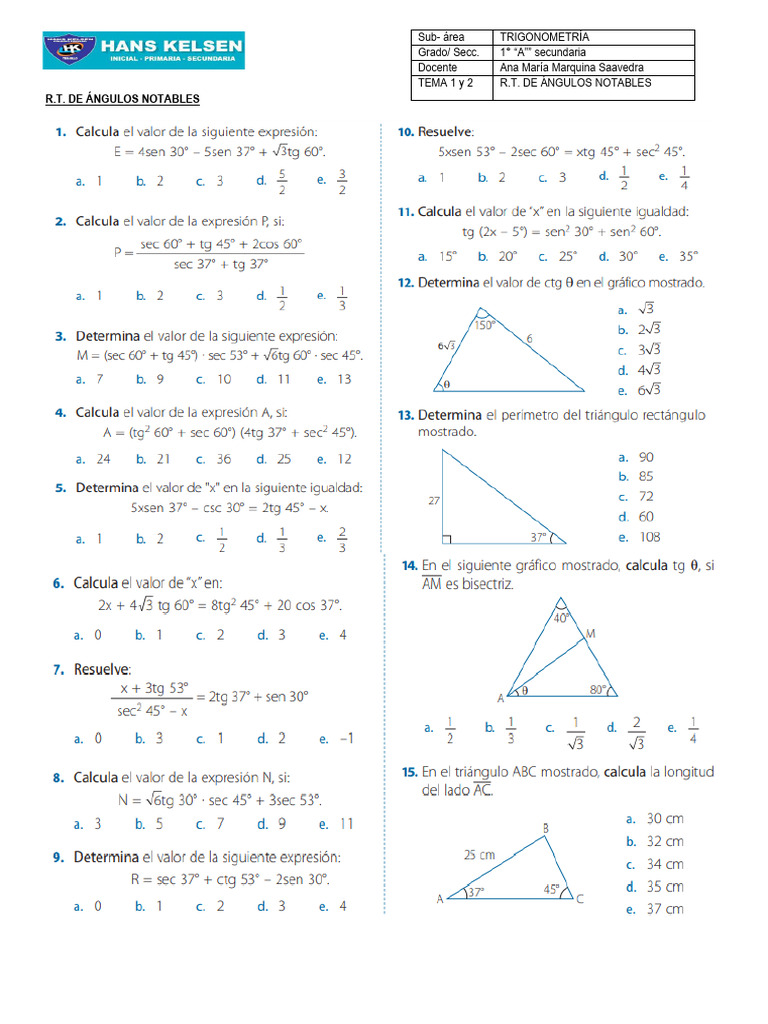 S1-12 3t-Trigo 1a Sec | PDF