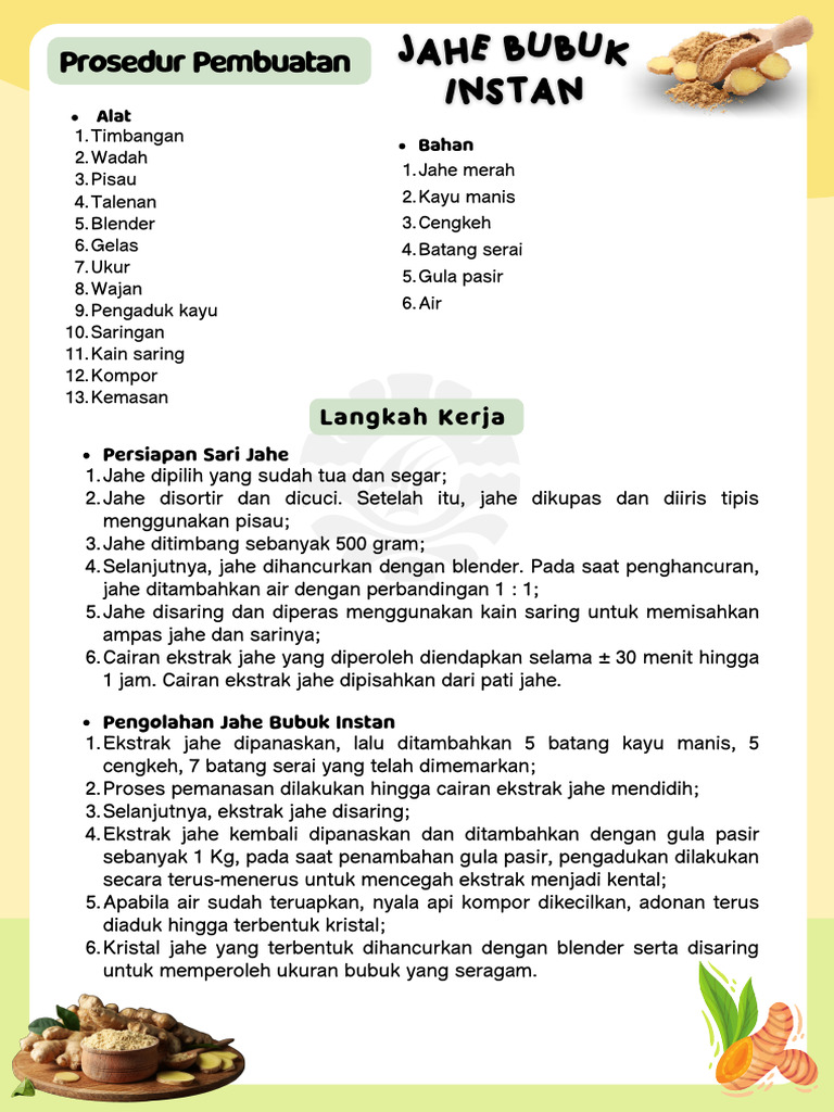 Jahe Bubuk | PDF