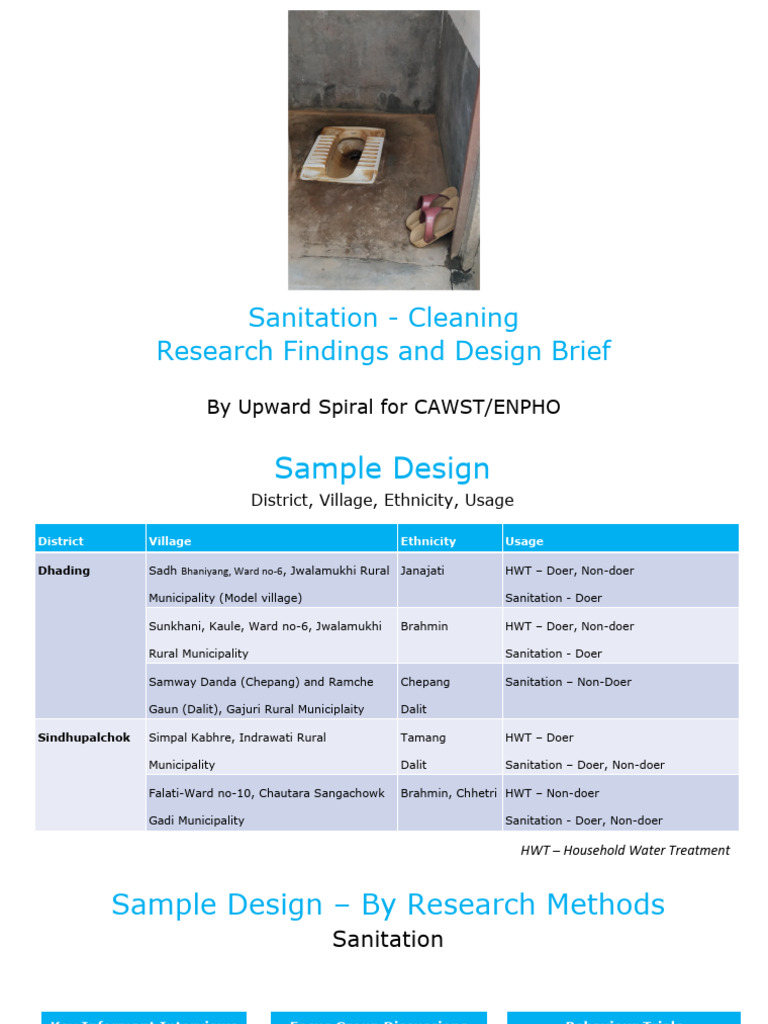 Design Brief Formative Research Findings Sanitation 2019-11 en | PDF ...