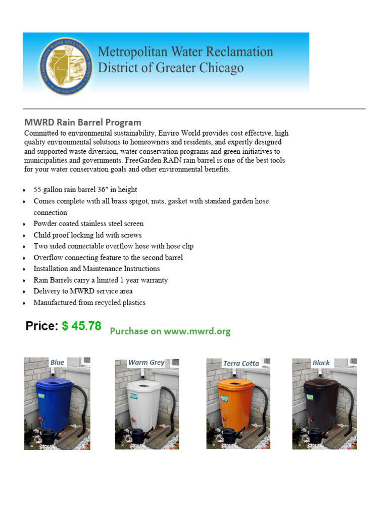 MWRD Rain Barrel Info | PDF