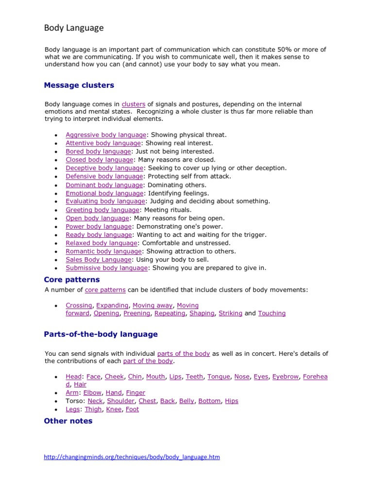 Body Language | PDF | Body Language | Smile