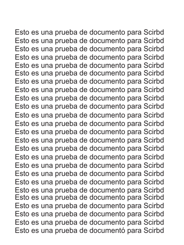 Documento de Prueba para Scribd | PDF