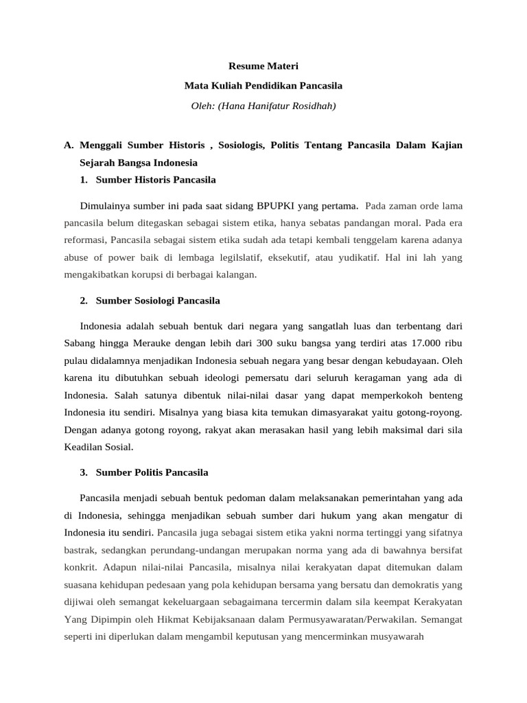 45 Hana Hanifatur Rosidhah - Resume Materi PP2 | PDF | Sejarah | Agama & Spiritualitas